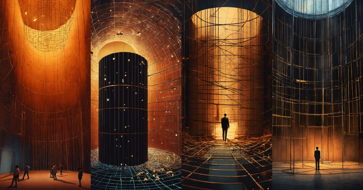 Lexica - Illustration of information networks being trapped inside a ...