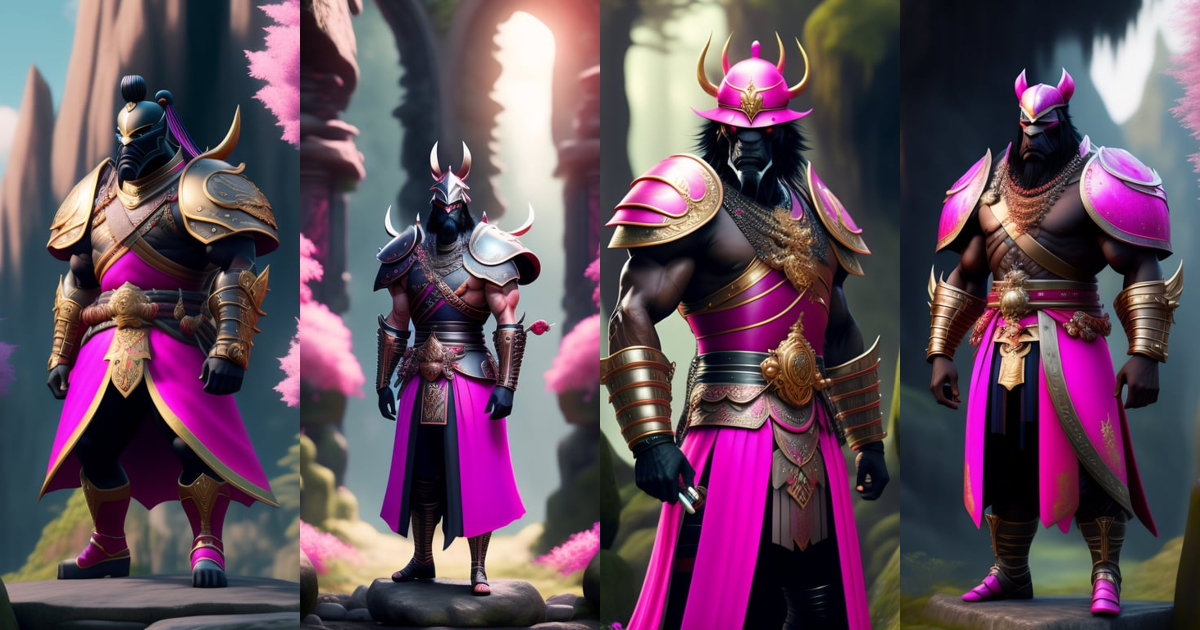 Lexica - A highly detailed matte painting of a Gorilla Samurai in full ...