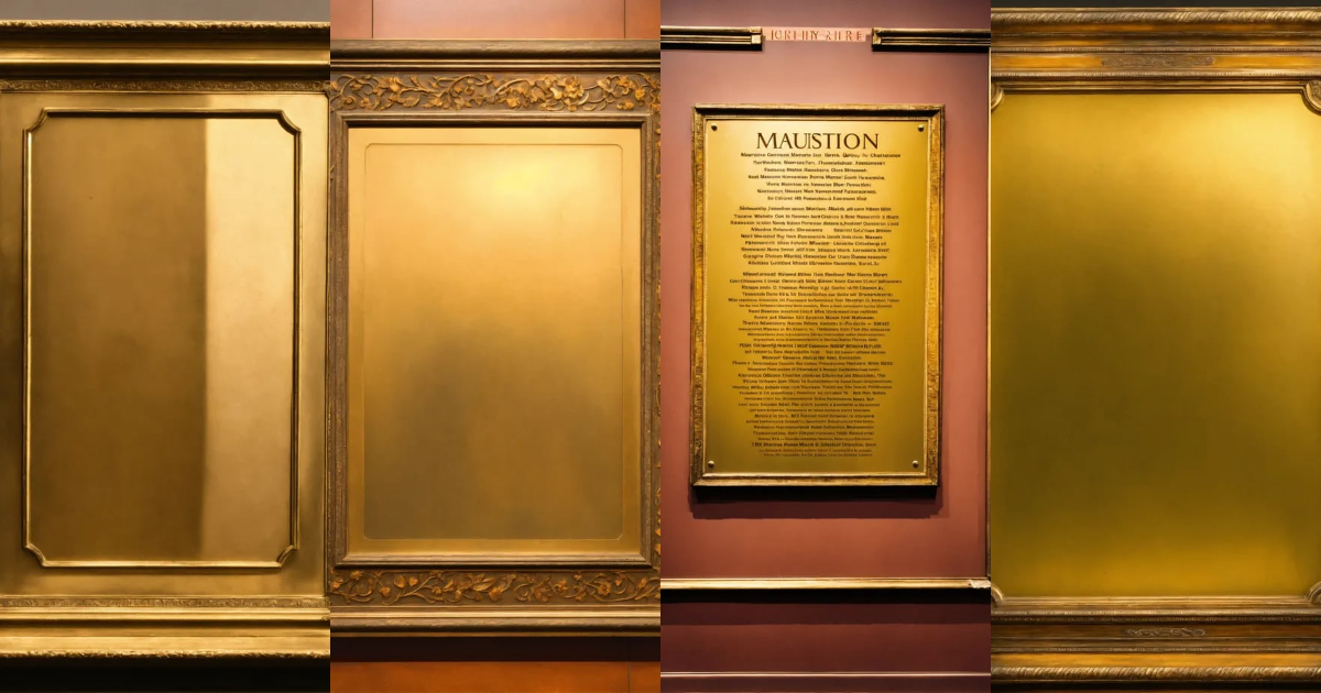 Lexica - Blank museum quality name plate
