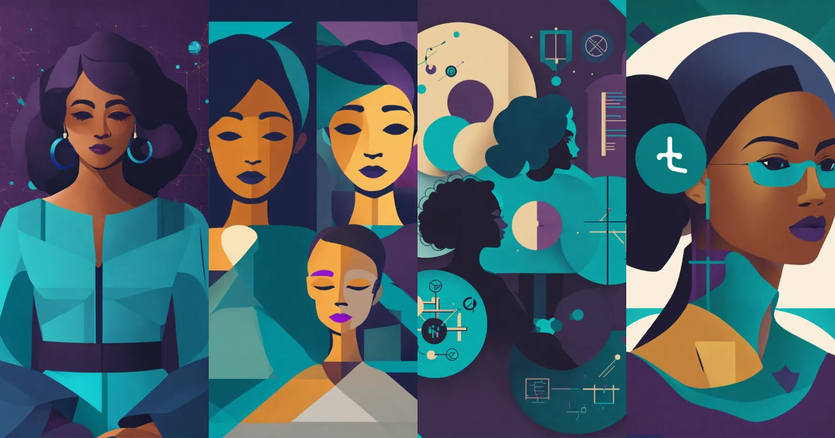 Lexica - Vector icon that represents a women of color inspiring each ...