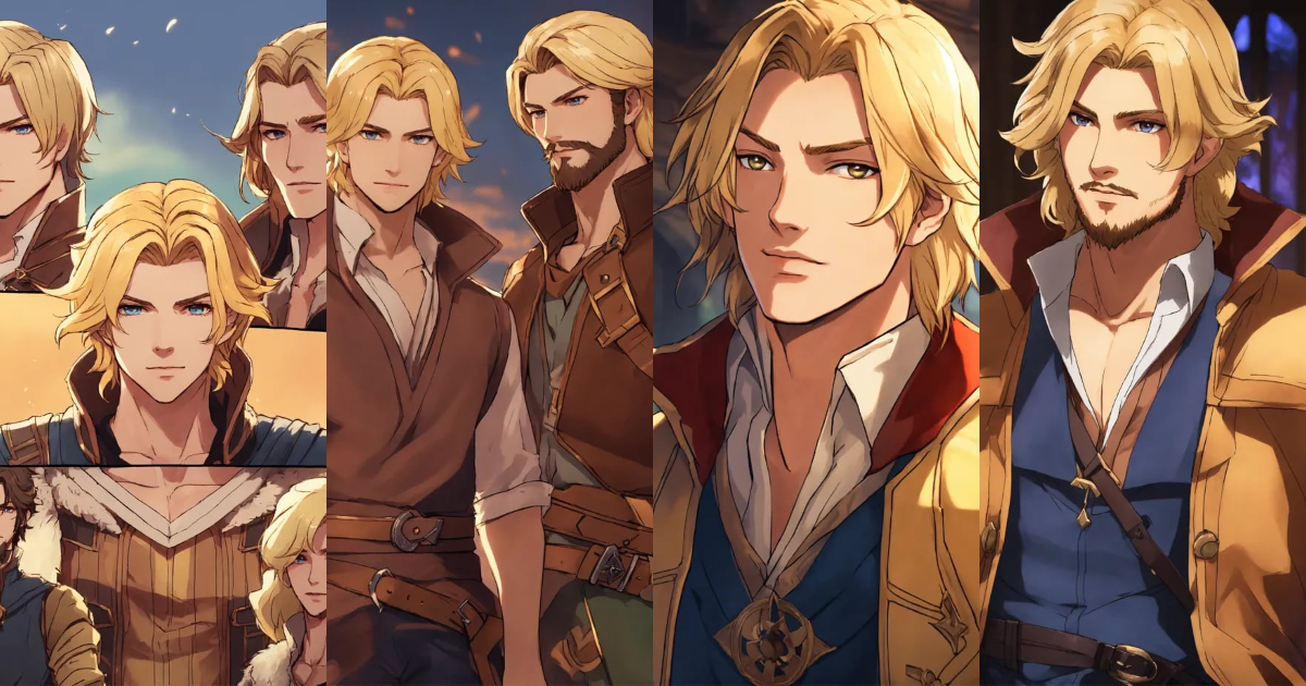 Lexica - A thropple of Alacard (blonde hair,dhampir) with Trevor ...