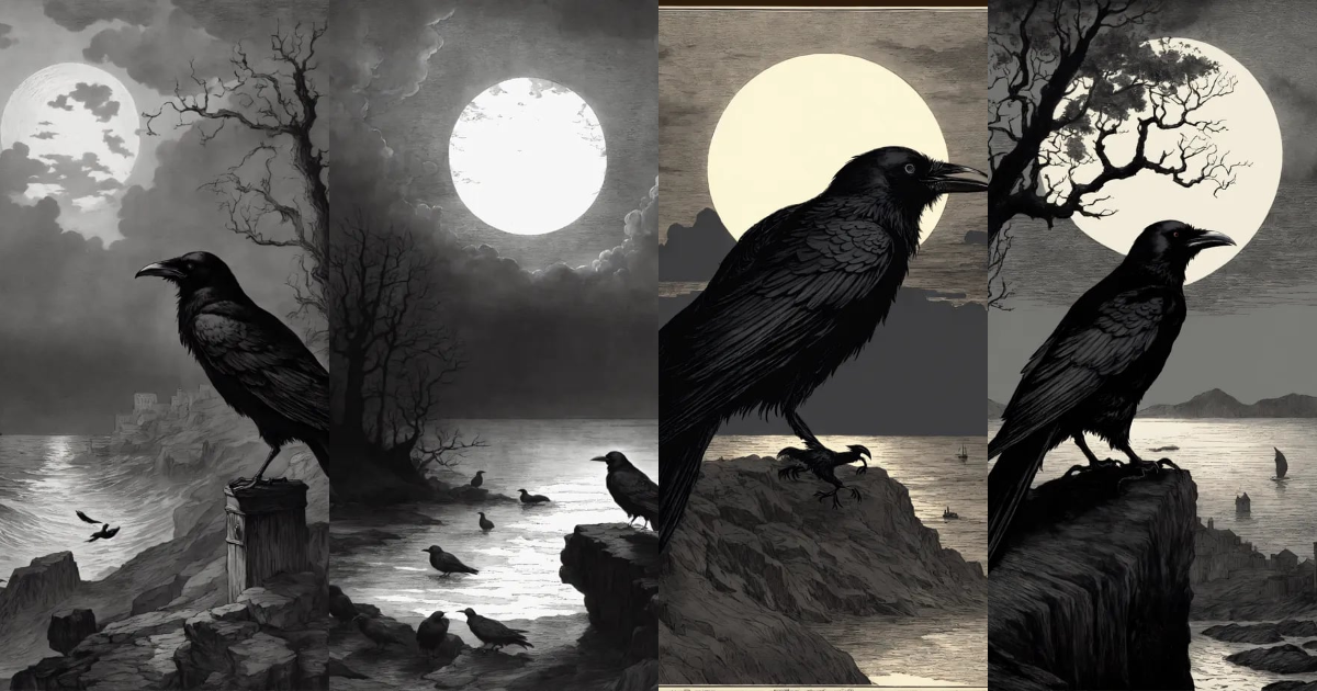 Lexica - He Raven by Edgar Allan Poe, The Nights Plutonian Shore ...