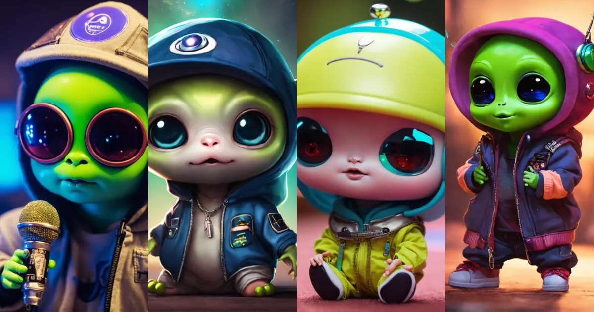 Lexica - Cute baby alien rapper