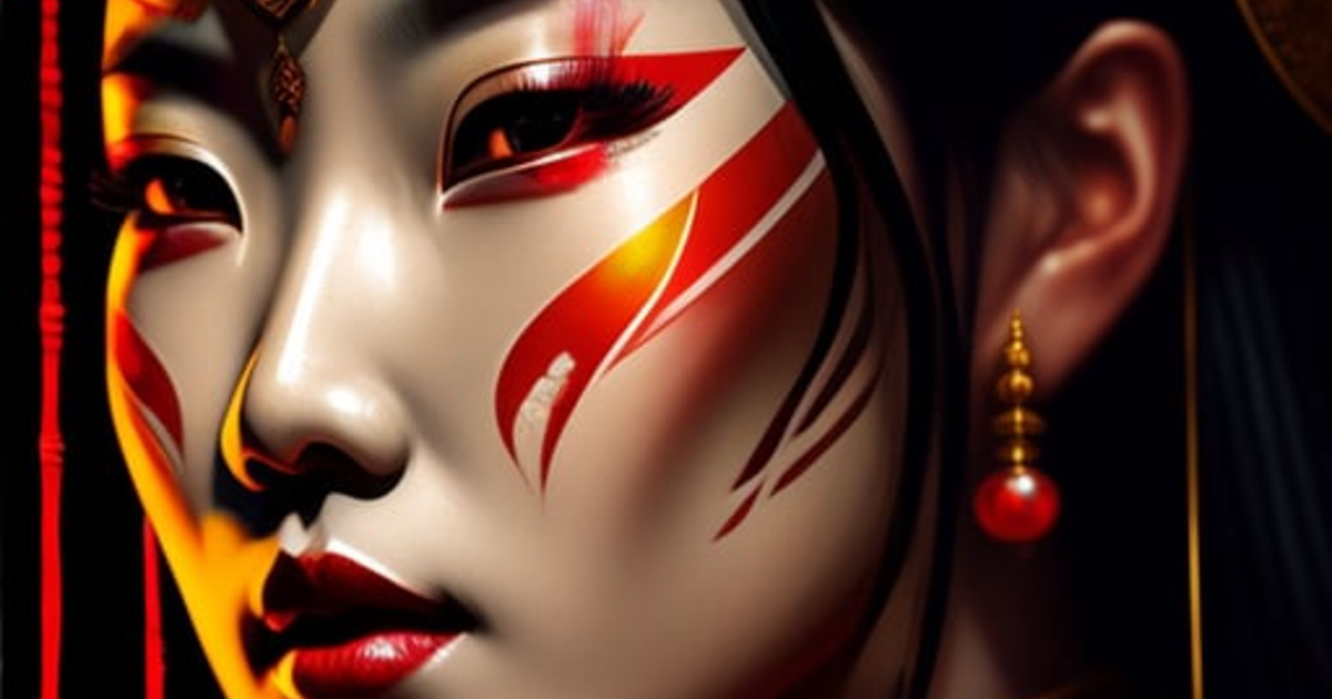 Lexica - Portrait art of undead geisha, detailed,intricate, full of ...