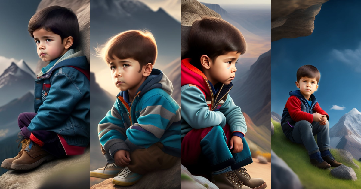 Lexica - A real image of a poor and humble boy, with a sad look ...