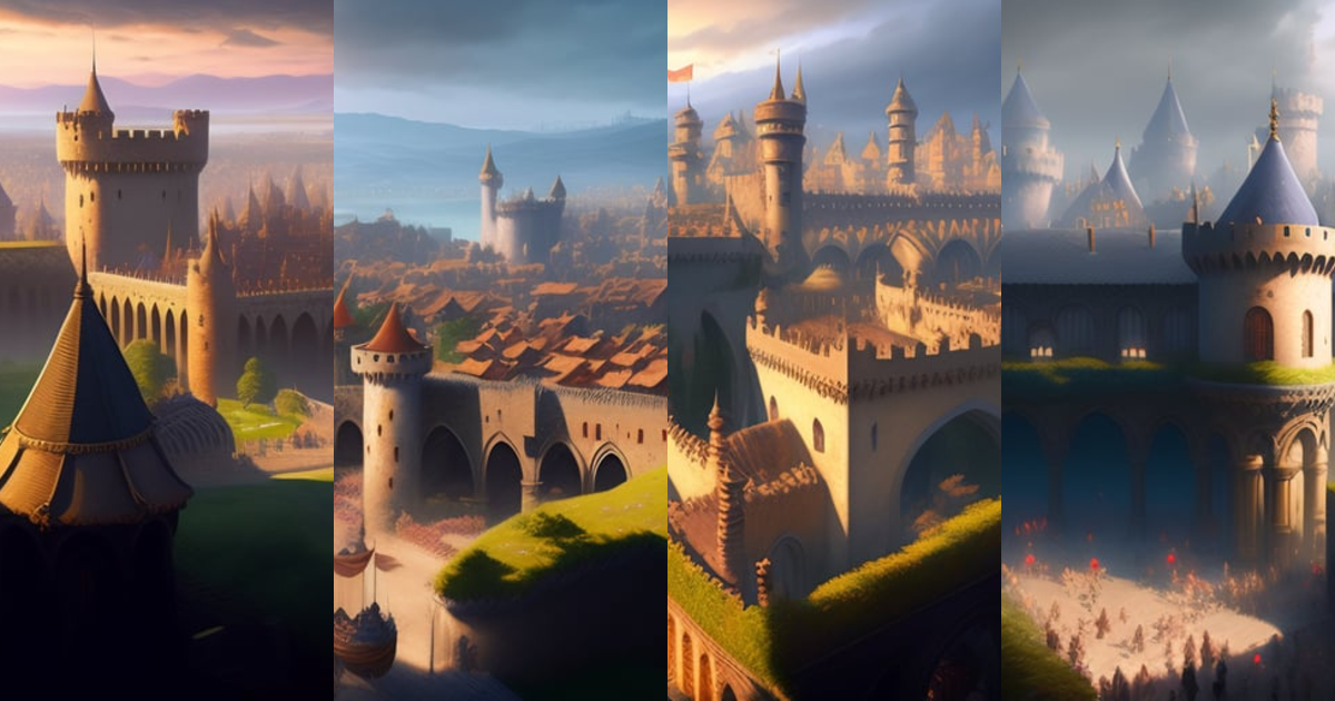 Lexica - Medieval capital city, fantasy, huge castle, hyper detailed ...