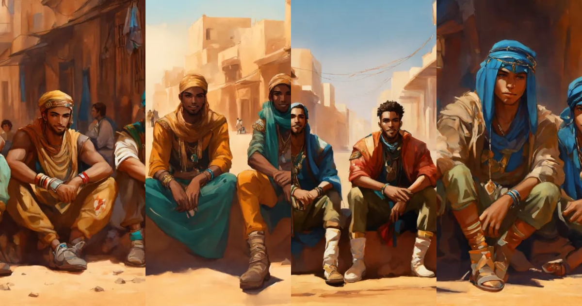 Lexica - Fantasy gang of young fantasy fighters in west sahara like ...