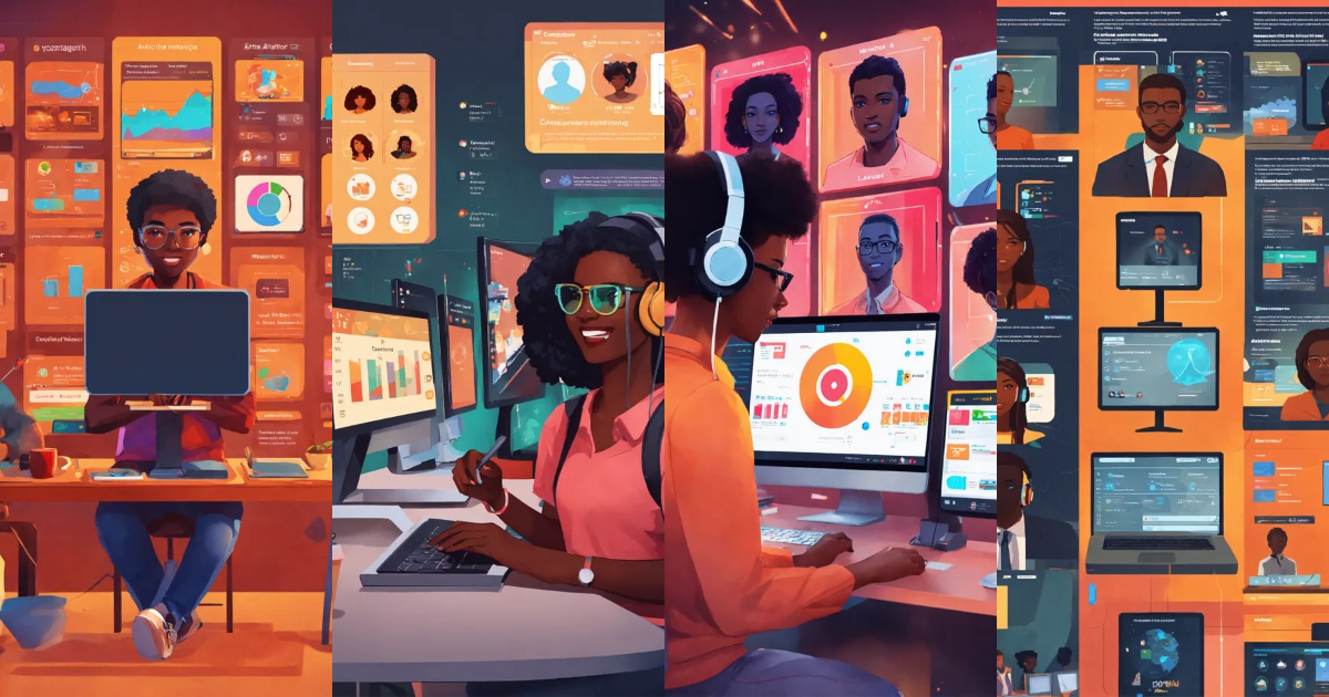 Lexica - Trending on artstation, A virtual classroom with african ...