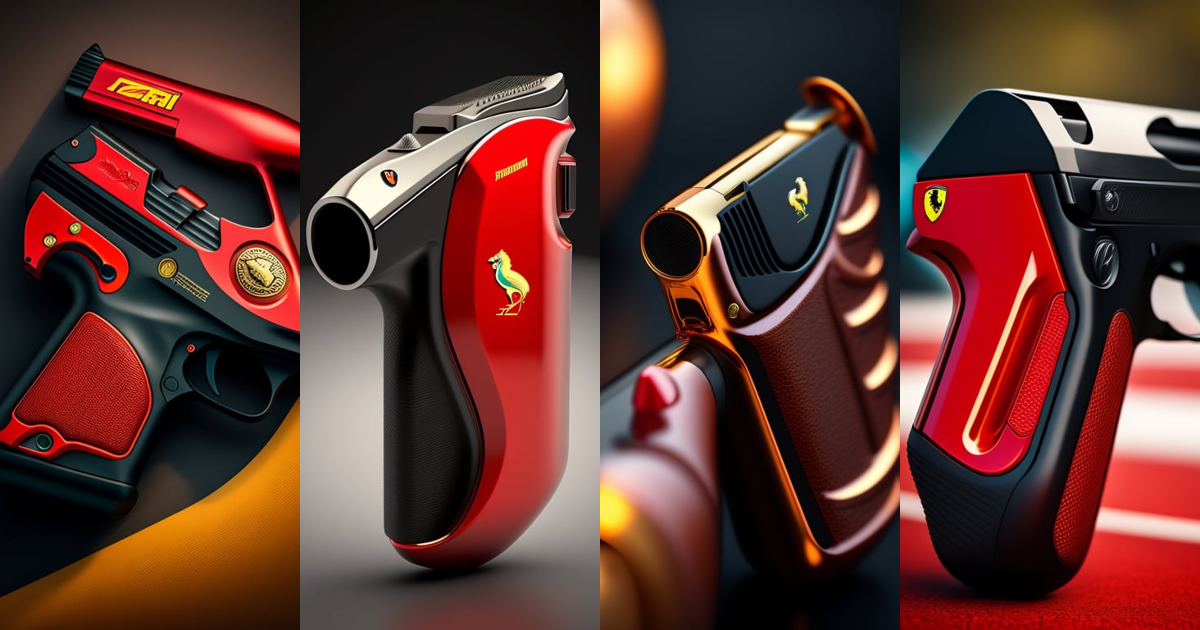 Lexica - A hand gun inspired by ferrari
