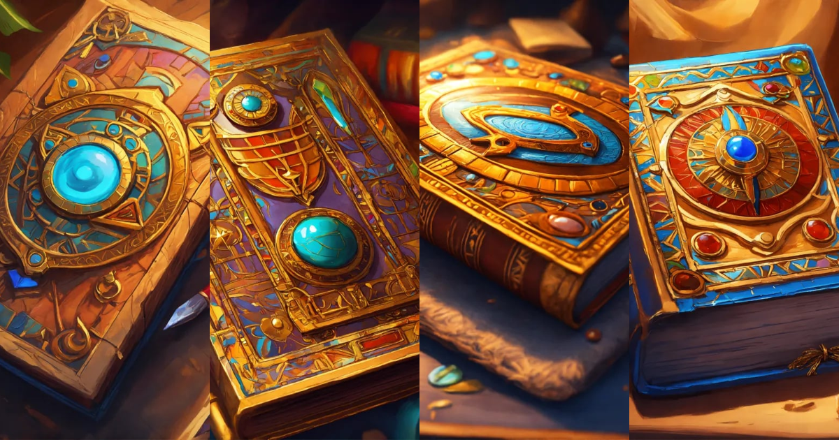 Lexica - Book of Ra, realistic cartoon oil paint, 2D illustration style ...