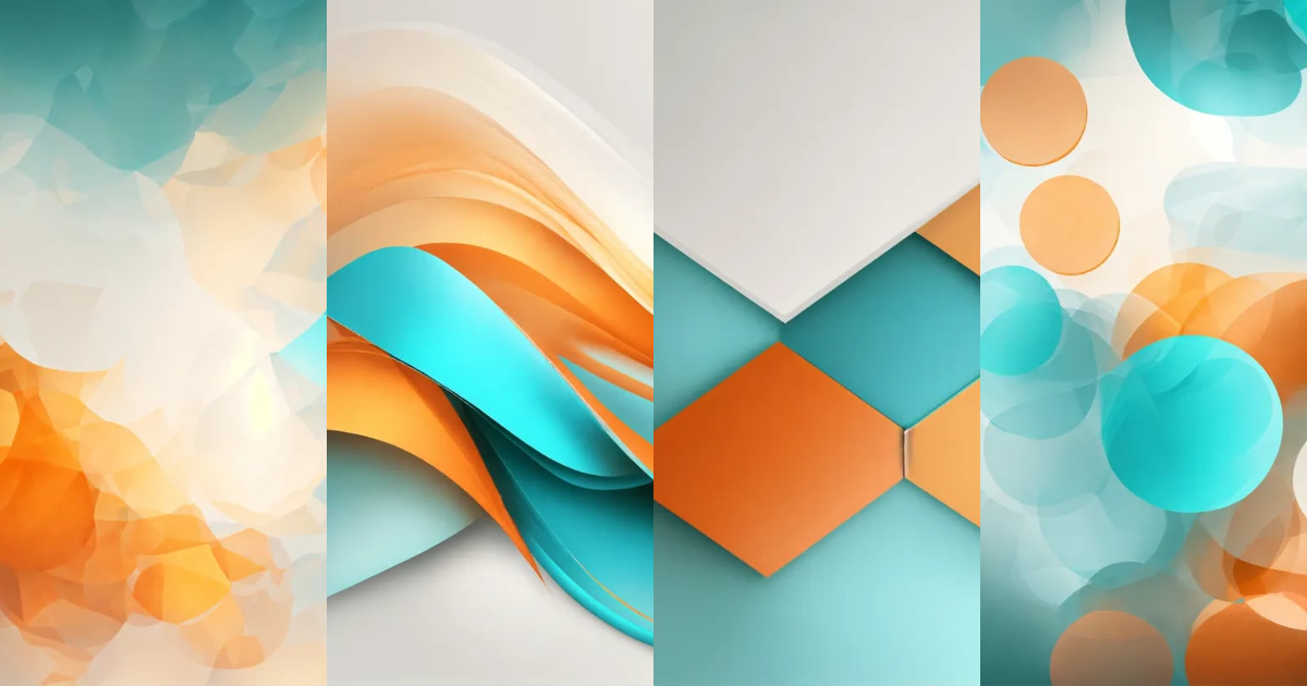 Lexica - Neutral, shades of cyan and orange color, no dark color ...