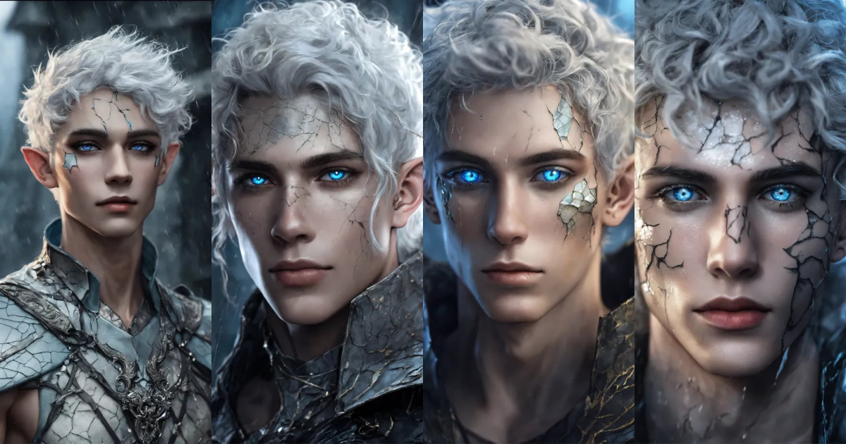 Lexica - Fantasy portrait of a ash-grey skinned elf, masculine ...