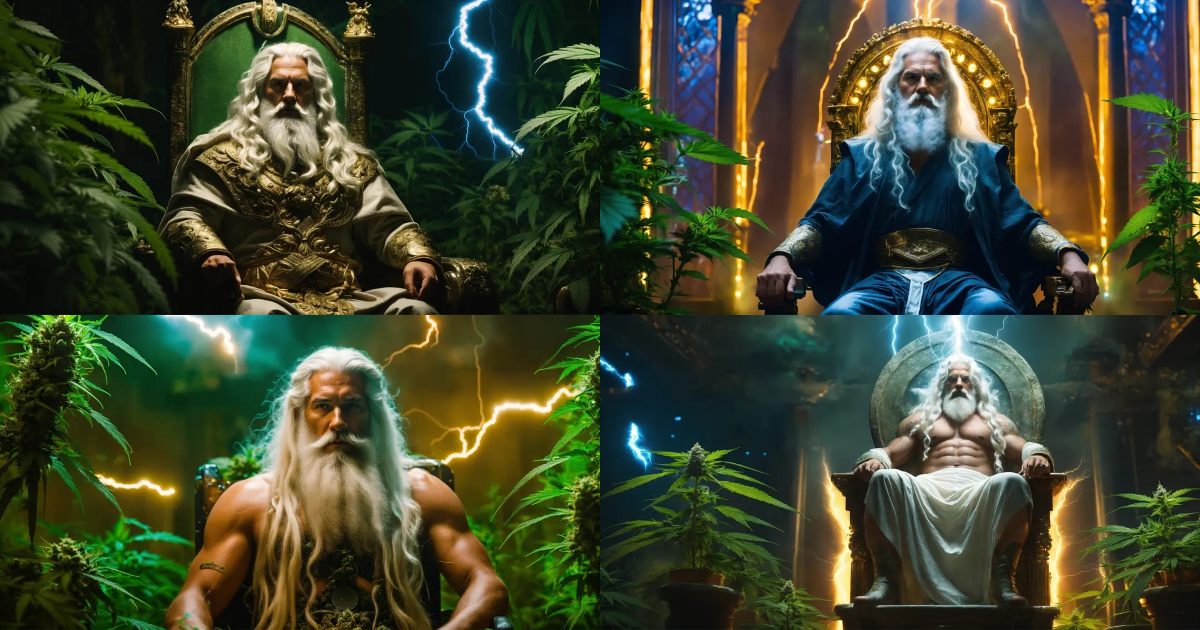 Lexica - Old god zeus, on his throne with long white hair, with ...