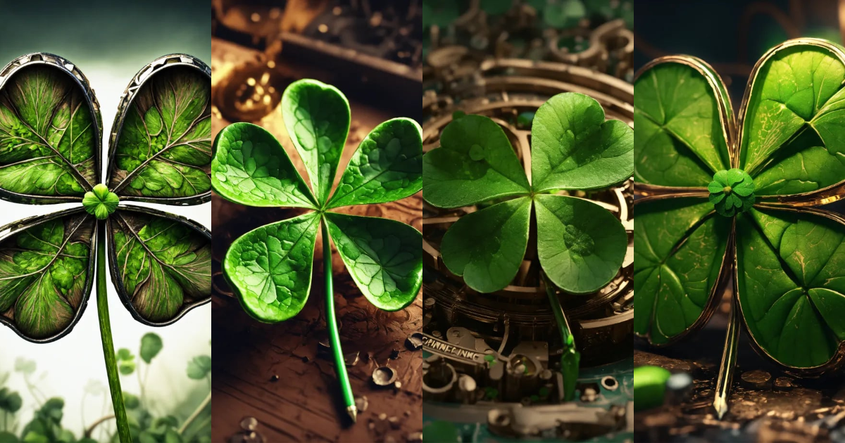 Lexica - Beautiful mechanics four-leaf clover, High Definition HD, High ...