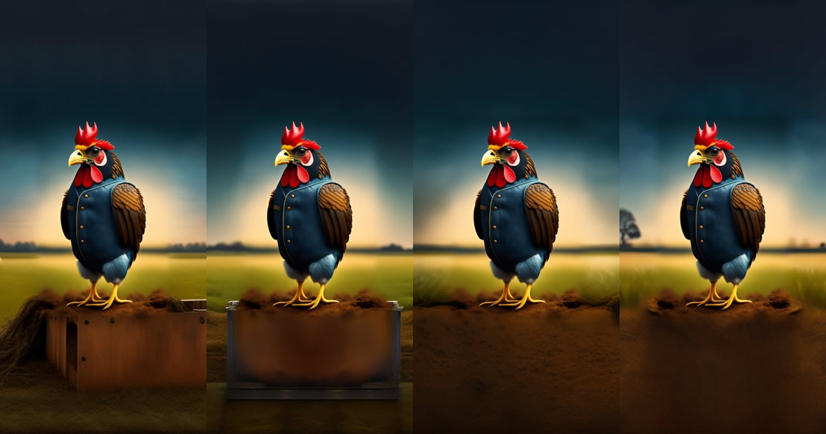 Lexica - Chicken wearing a Levi's jeans