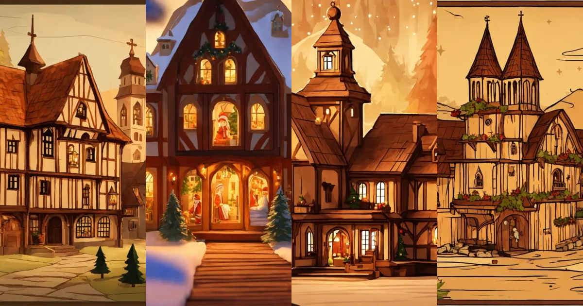 Lexica - Wood kraft layered Christmas Candle Holder Ornament Forest ...