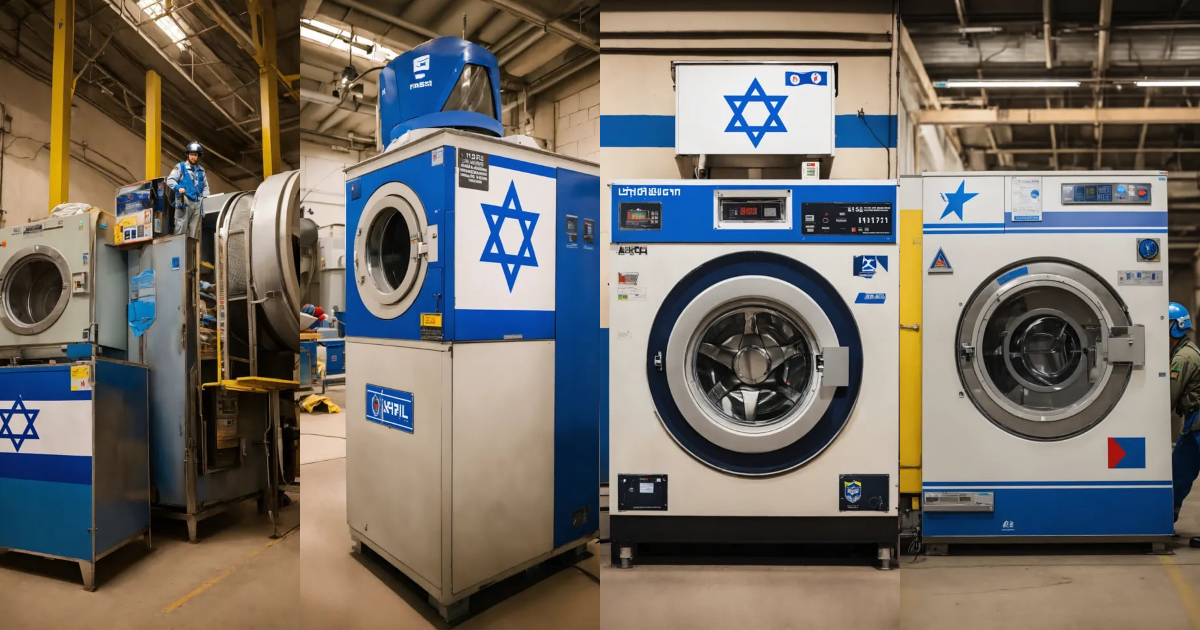 Lexica - An industrial washing machine in the colors of the Israeli ...