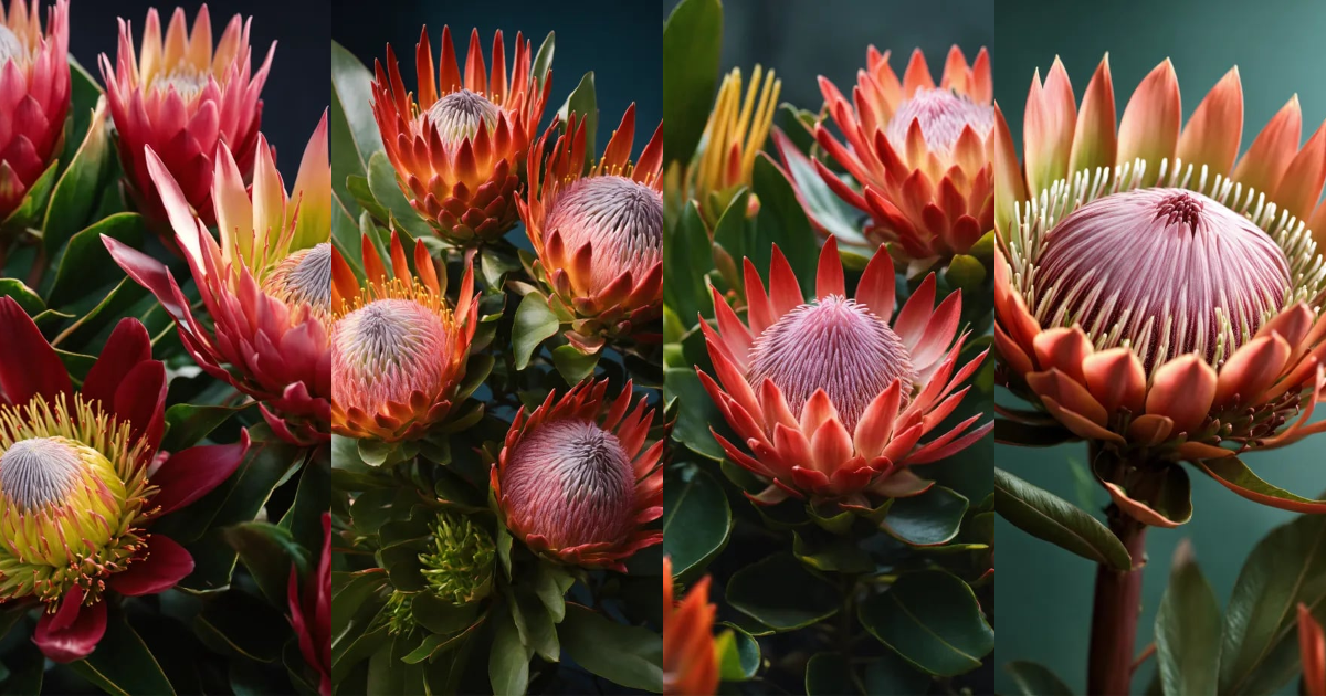 Lexica - Hyper realistic flowers, HD, 8k, that look real. Protea, in ...