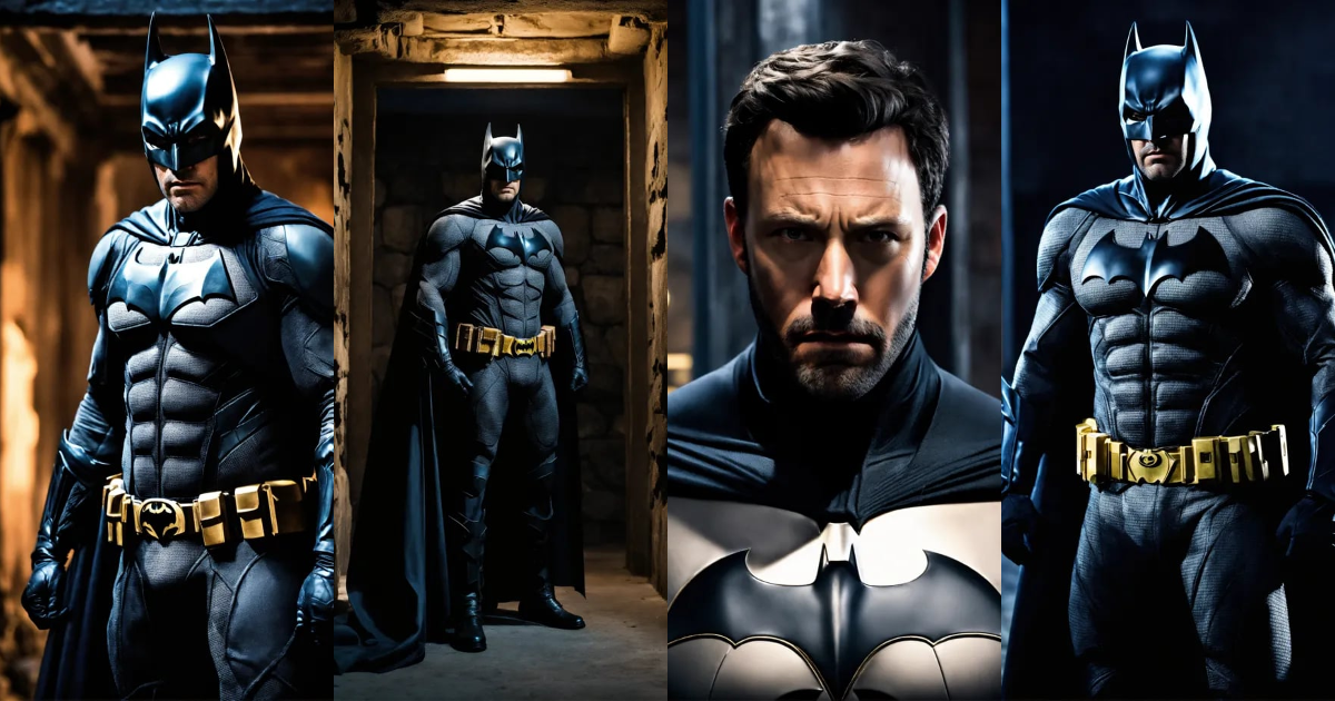 Lexica - Face focus shot, 1 man, solo, Ben Affleck as Batman, tall ...