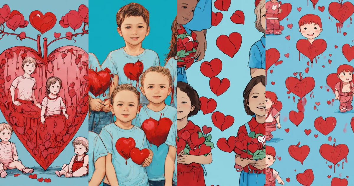 Lexica - Please generate a drawing of a group of children and toddlers ...