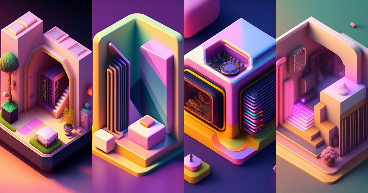 Lexica - Isometric gpu, 3d art, pastel colors, soft lighting, high ...