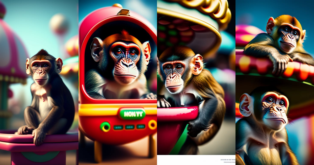 Lexica - Monkey in a fun fair