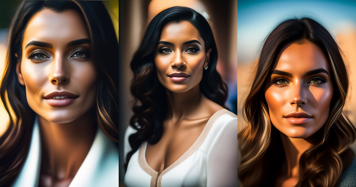 Lexica - A photo portrait of a woman, Perfect Facial Features ...