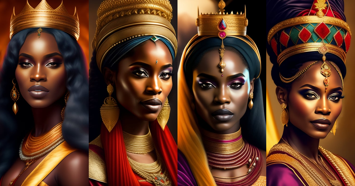 Lexica - Portrait of daenys targaryen as a Nigerian queen