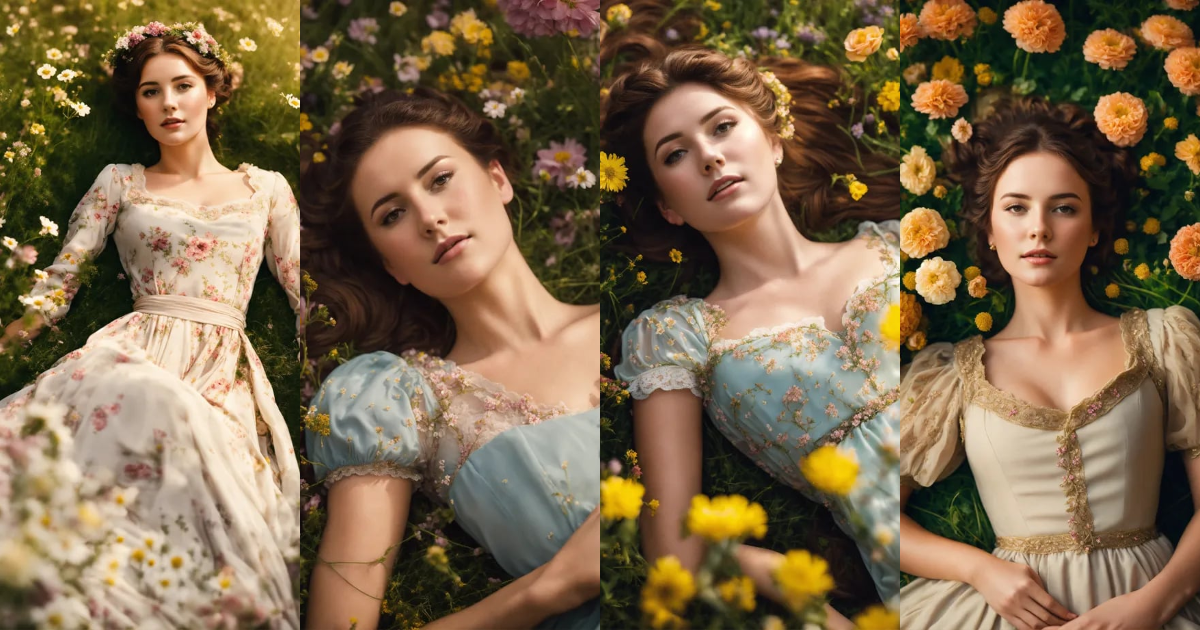 Lexica - Regency Romance Cover. Young attractive regency woman with ...