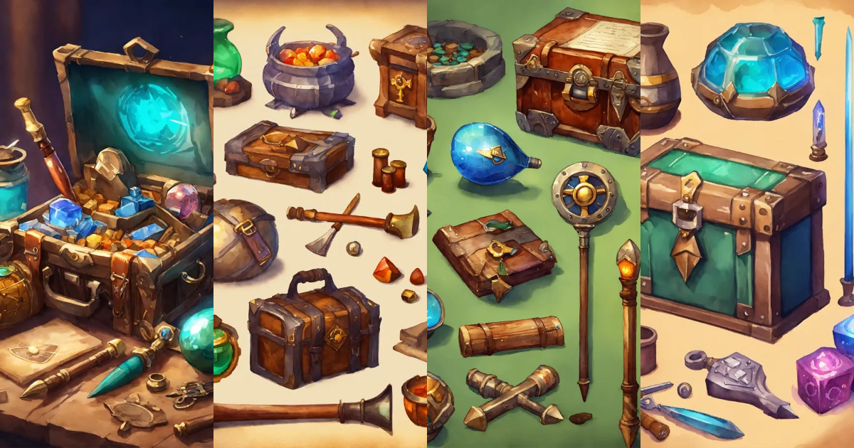 Lexica - Fantasy Archaeologist tools, game icon, fantasy style, digital ...