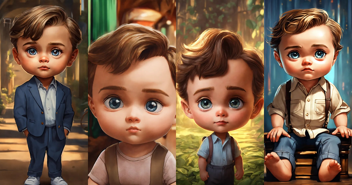 Lexica - Leonardo DiCaprio cute baby cartoon ultra realist big eyes
