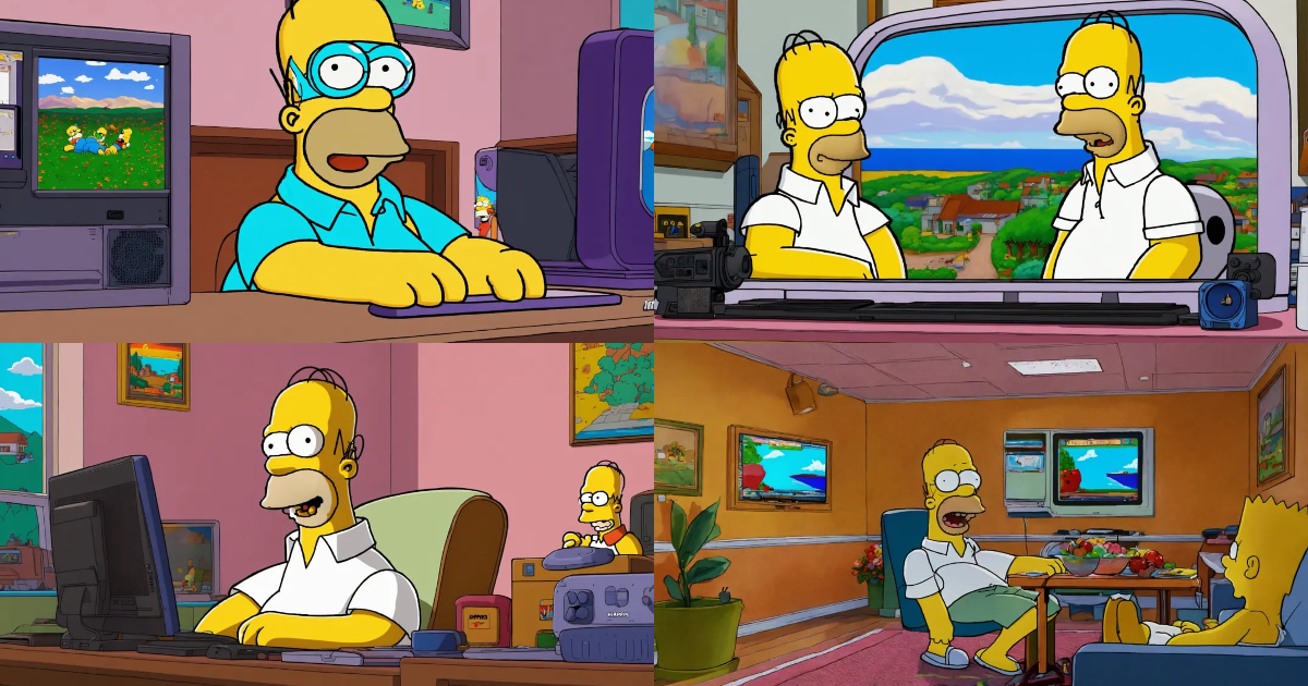 Lexica - Homer Simpson wearing apple vision pro
