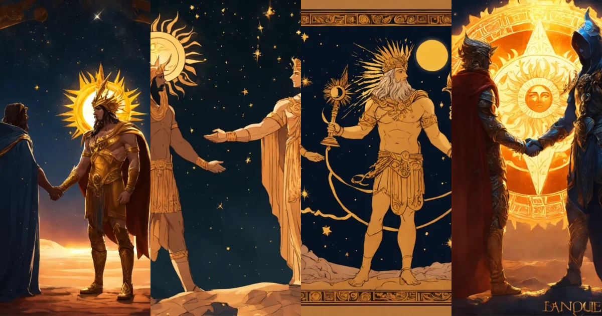 Lexica - In a background of stars, a hooded Hades, the god of Darkness ...