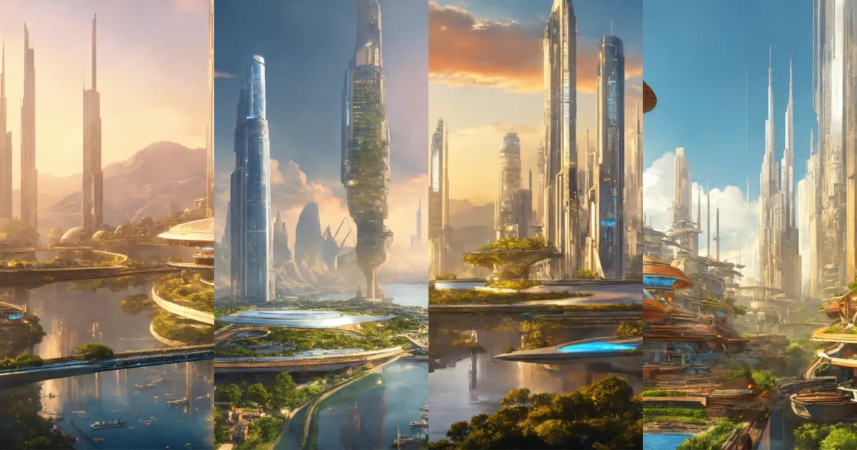 Lexica - Futuristic city, utopia, peace and harmony, beautiful ...