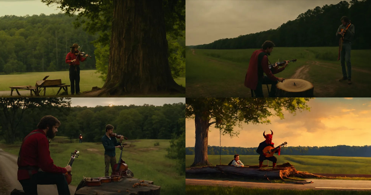 Lexica - The devil stands on a hickory stump and addresses a young man ...