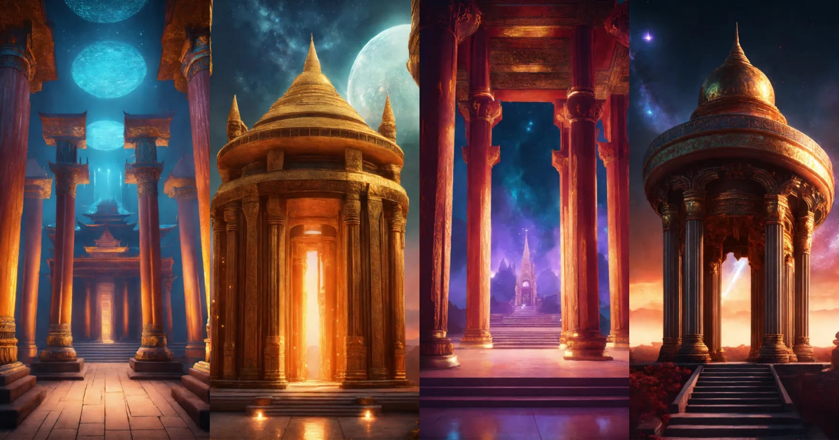 Lexica - Magic Temple Ethereal Pillars 8K