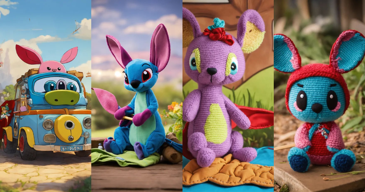 Lexica - Faire un stich en cartoon