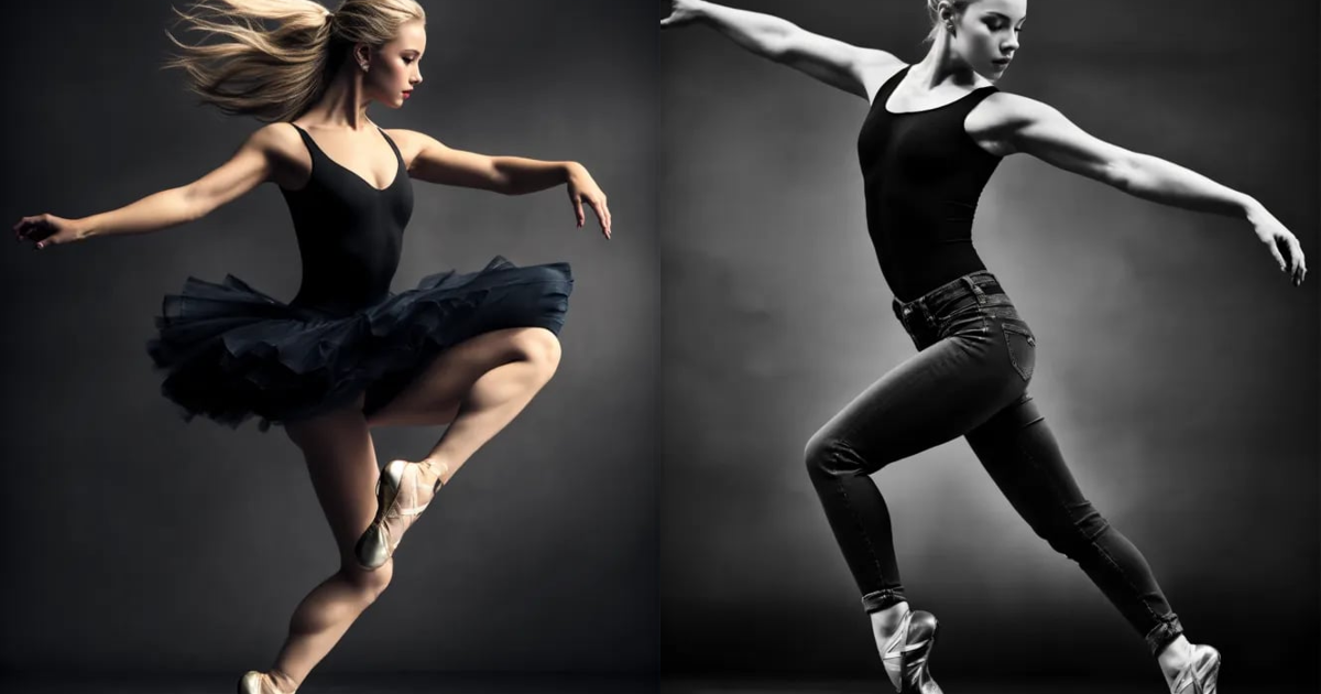 Lexica - Ballerina ballet dancer, without dress, blonde woman, with ...