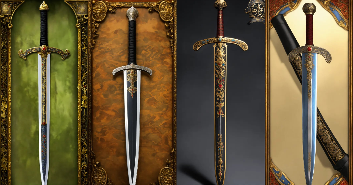Lexica - Richly decorated long longsword, ultra realistic, very detailled