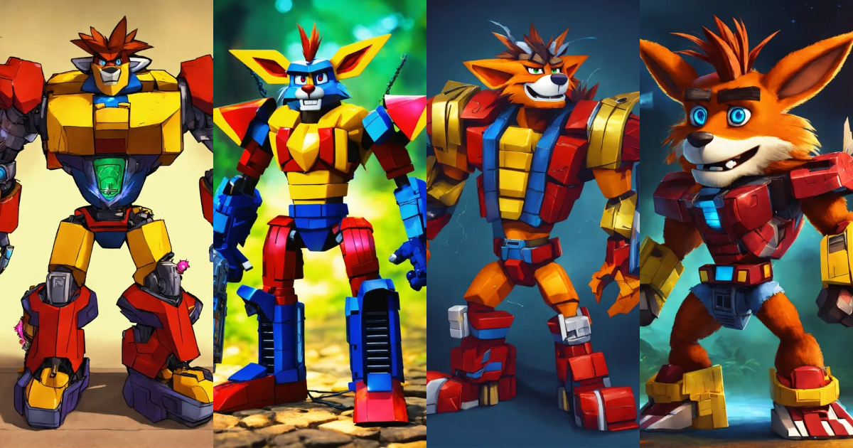 Lexica - Crash Bandicoot as a transformer
