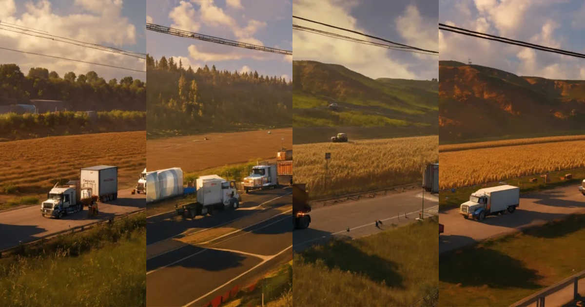 Lexica - Imagine a scene with a country border checkpoint on the left ...