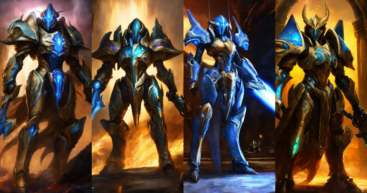 Lexica - Retribution of scyrah dawnguard sentinel, starcraft protoss art
