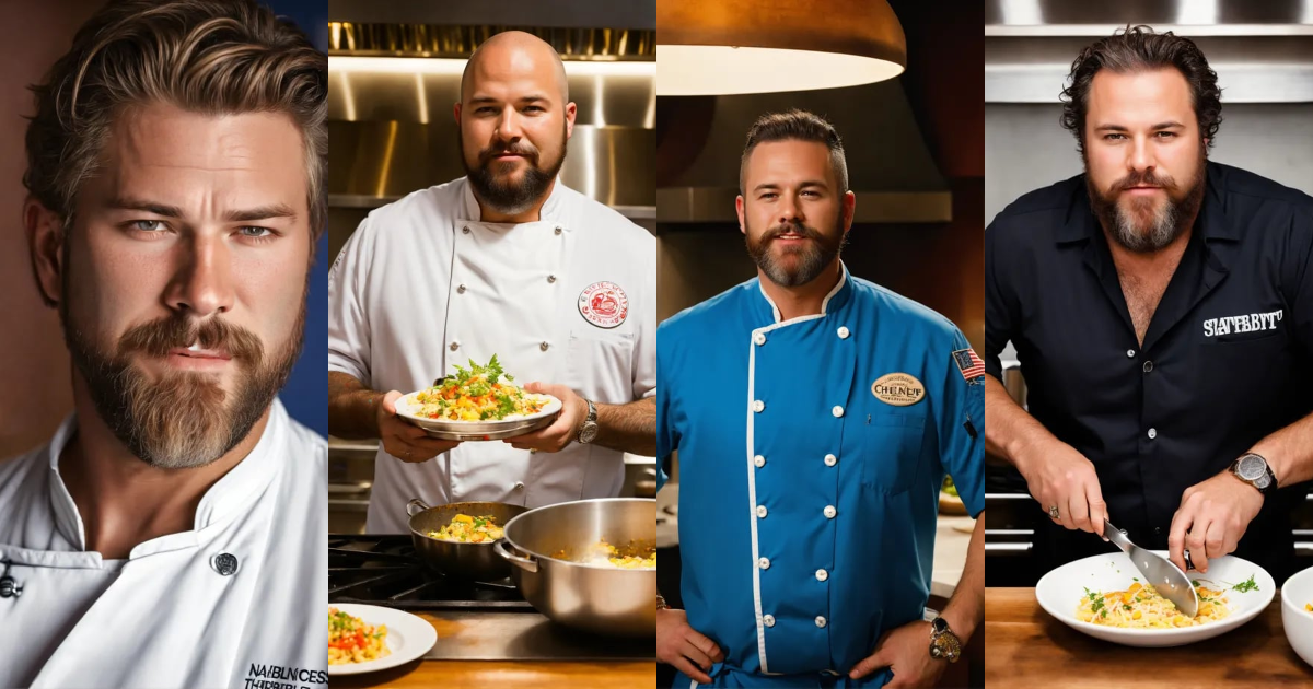 Lexica - Celebrity chef small beard strait looks without knock