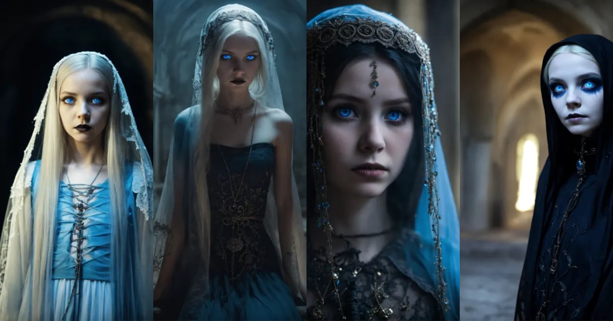 Lexica - Body portrait of a very childish deadly pale extremely slim ...