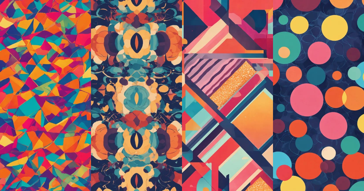 Lexica - Small abstract repeating pattern design with print