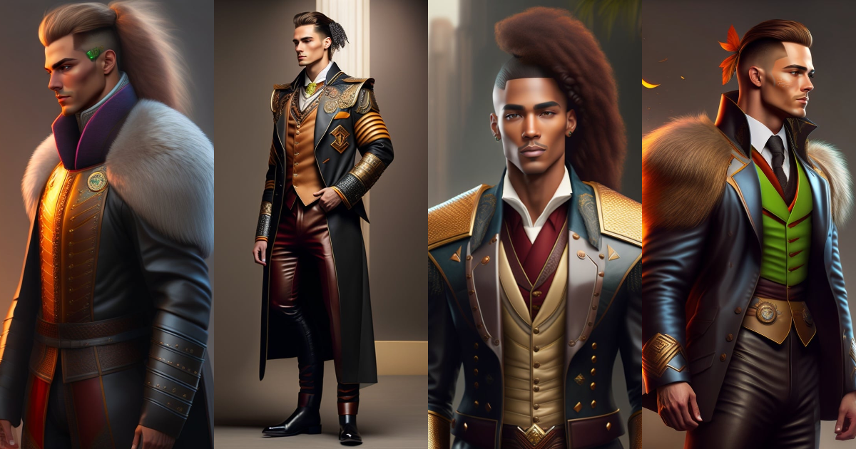 Lexica - Urban shaman suit, man, larg shoulders