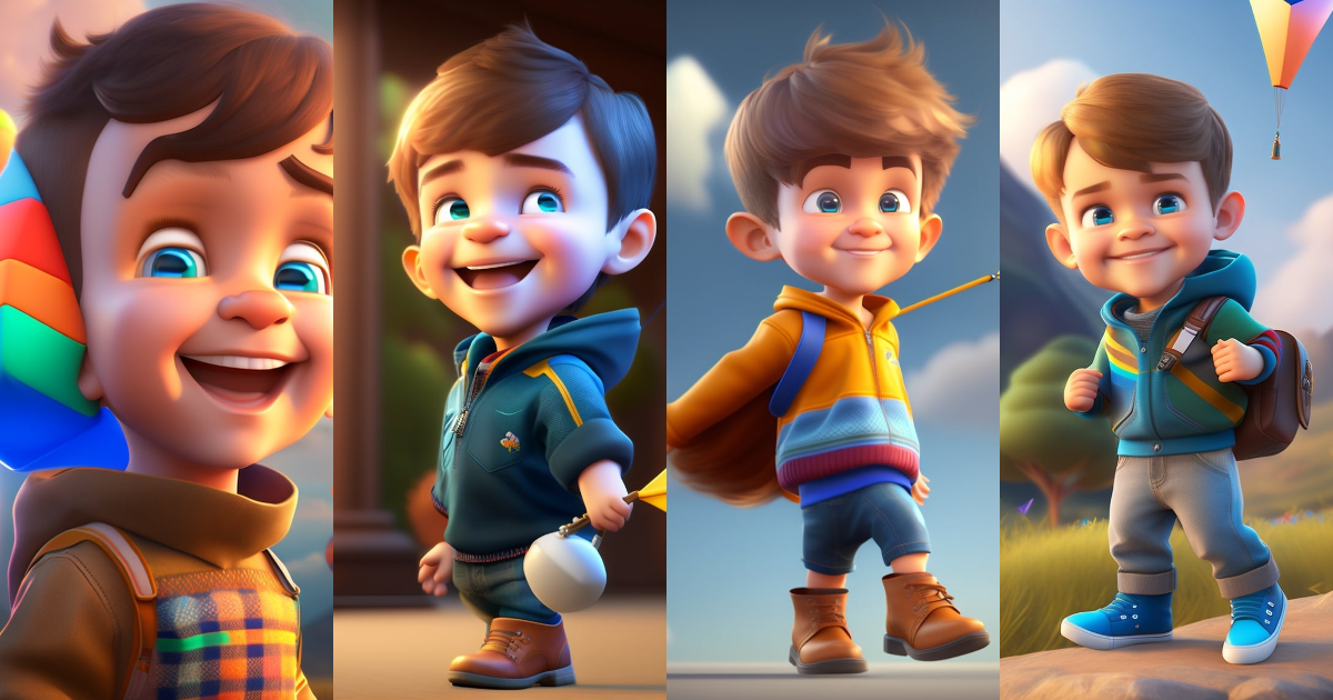 Lexica - Timmy, a cheerful little boy with a big imagination. He loves ...