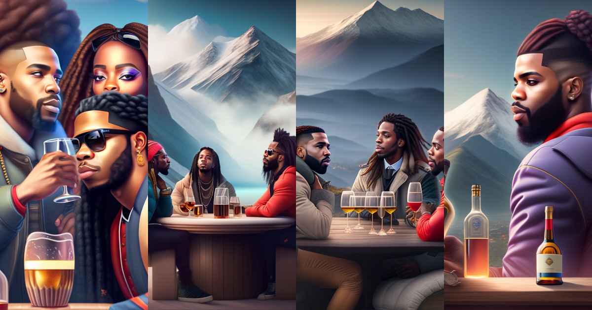 Lexica - Drake lil wayne and the migos drinking wine on the top of a ...