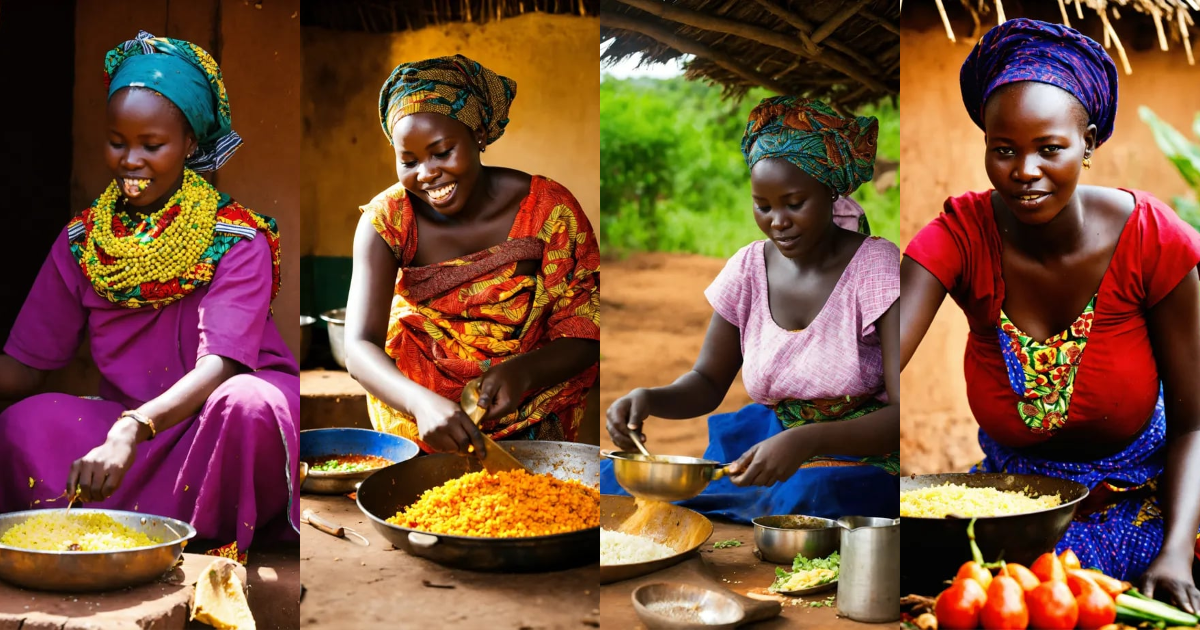 Lexica - Ugandan woman cooking