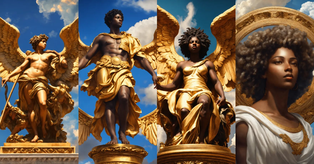 Lexica - Greek baroque art representing Greek statue of afro american ...